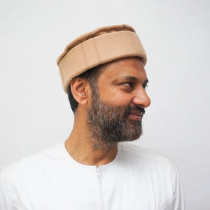 Men’s Traditional Peshawari Cap – Camel Brown | Almanaar Islamic Store