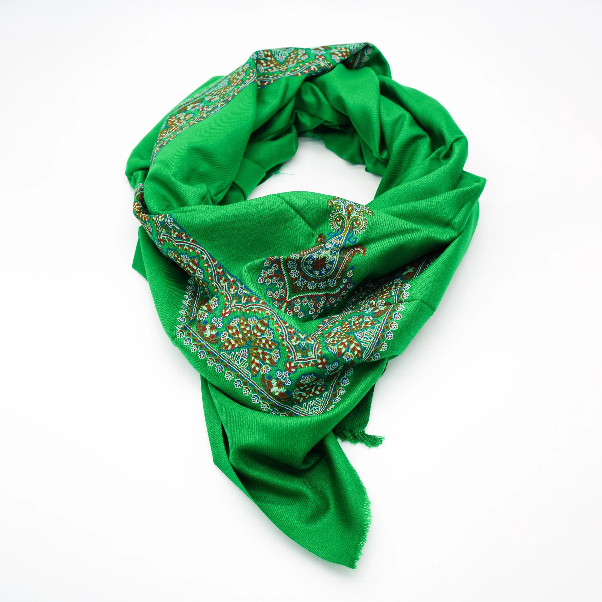 Premium Kashmiri Shemagh Wool Material Dark Green | Almanaar Islamic ...