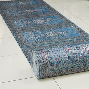 Premium Sky Blue Prayer Mat Fabric Roll - almanaar Islamic Store