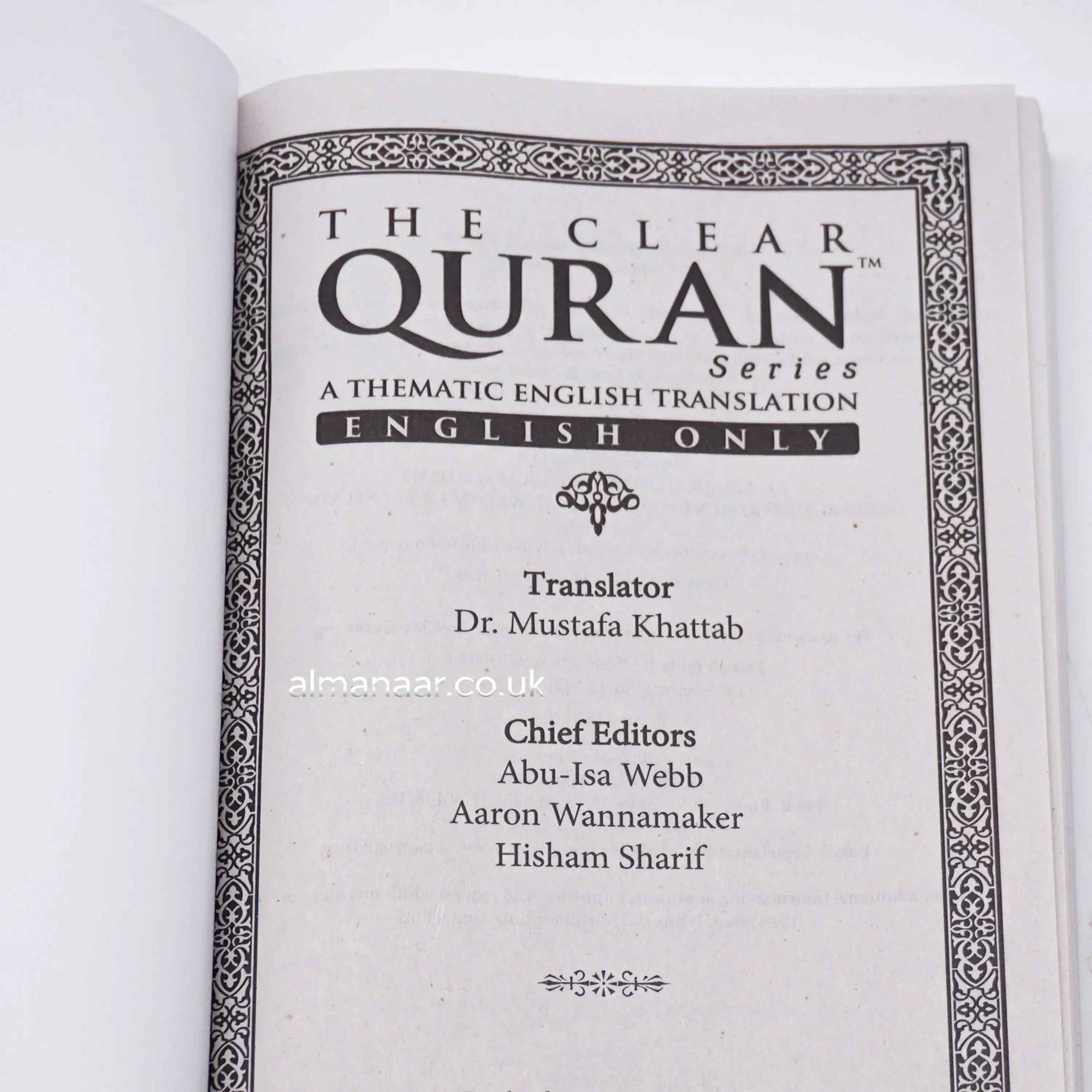 The Clear Quran by Dr. Mustafa Khattab – almanaar Islamic Store